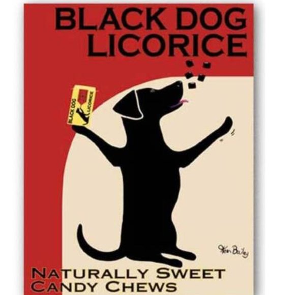 Accents | Vintage Black Dog Licorice Ken Bailey Poster Print Art Deco ...